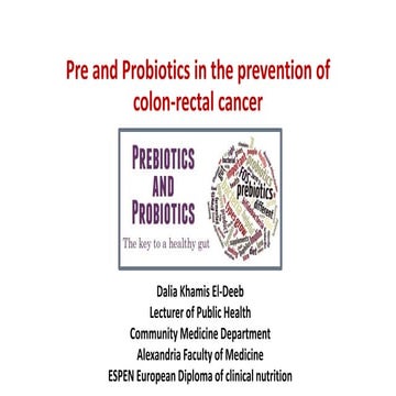 Pre and probiotics in colorectal cancer Prevention By Dalia Khamis El ...