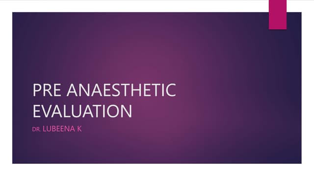 PAC - Pre Anaesthetic Checkup | PDF | Lung and Respiratory Health ...
