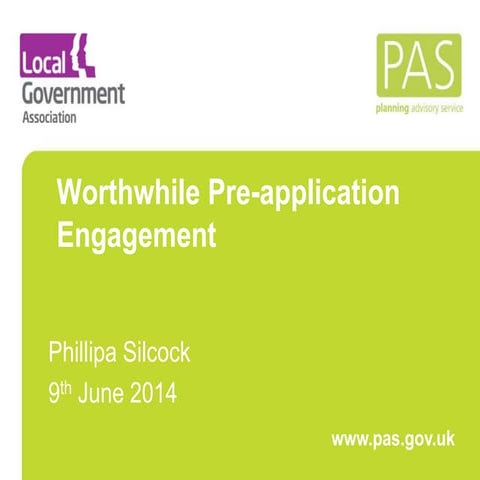 Pre-application good practice | PPT