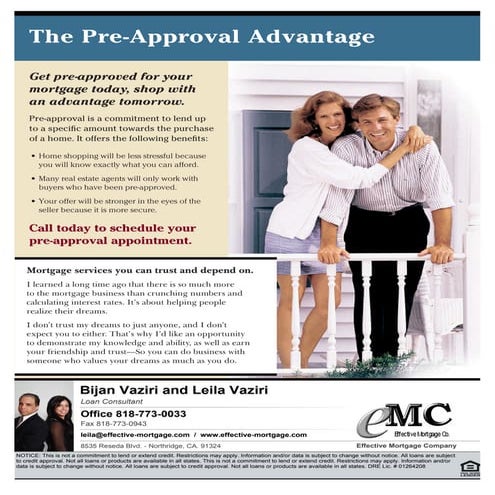 Pre Approval Advantage | PDF