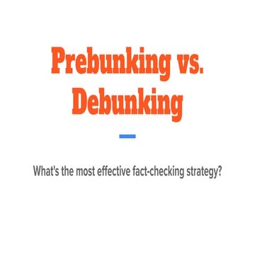 Prebunking and Debunking in Fact-checking | PDF