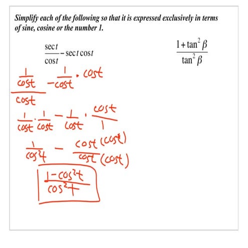 Verifying trigonometric identities | PPT