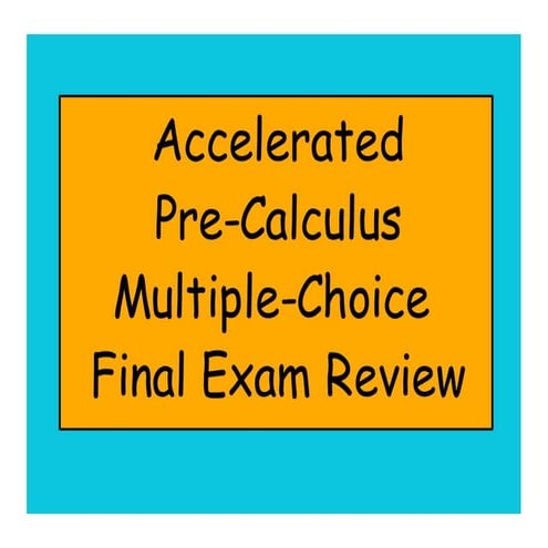 Pre calc final exam review | PPT