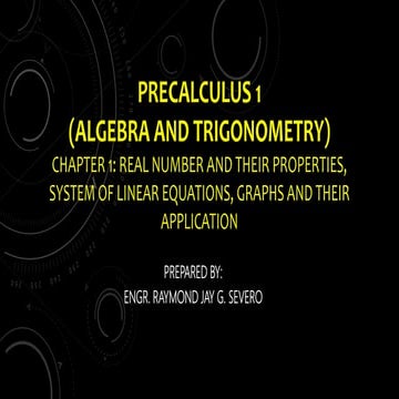 Precalculus 1 chapter 1 | PPTX