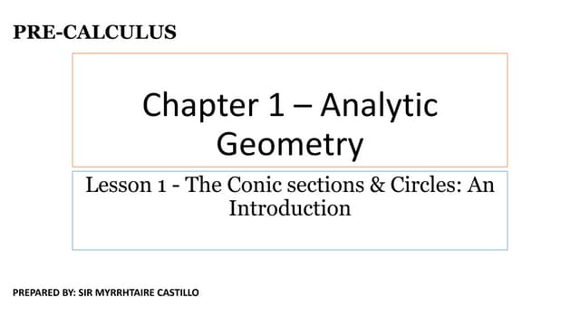PRE-CALCULUS (Lesson 1-Conic Sections and Circles).pptx