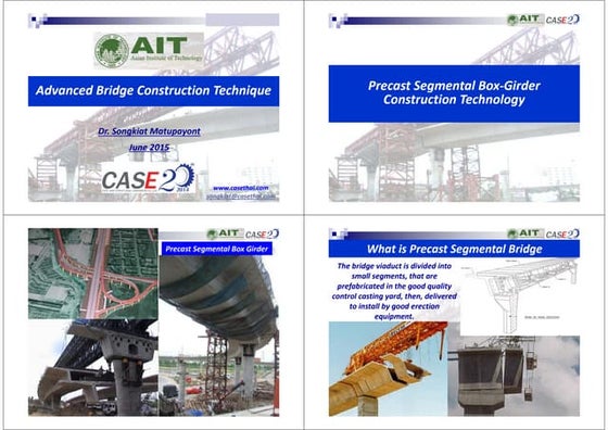 Precast segmental construction of bridges | PPTX | Civil Engineering ...