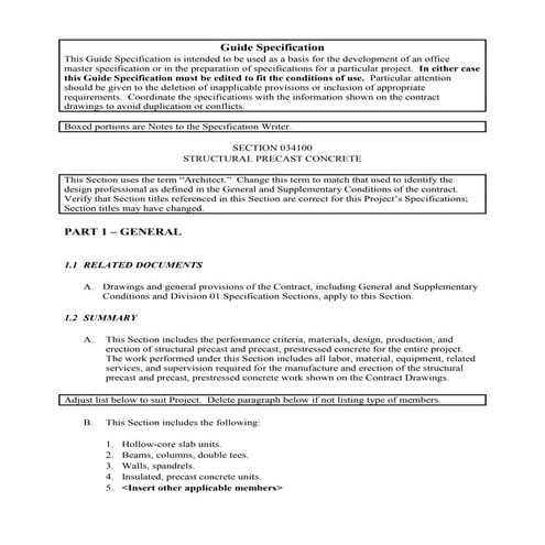 Precast Concrete Specifications.doc