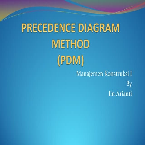Precedence Diagram Method 2 | PDF