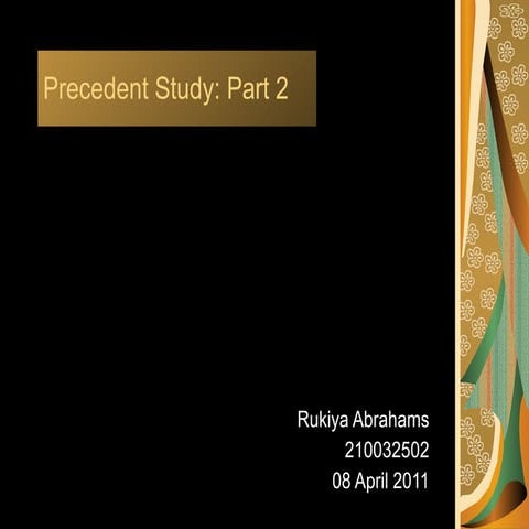 Precedent study | PPT