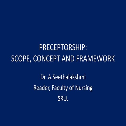 Preceptorship | PPTX