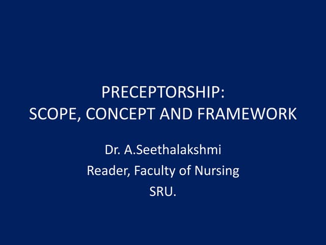 Nursing guide to preceptorship | PPT