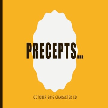 Precepts lesson #1 | PPTX