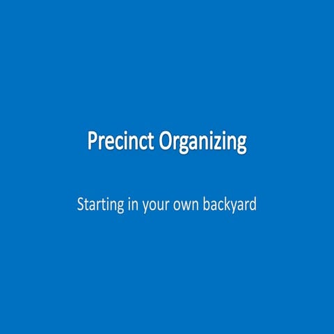 Precinct Organizing | PPTX