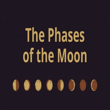 The 8 phases of moon grade 5 lesson in Science | PPT