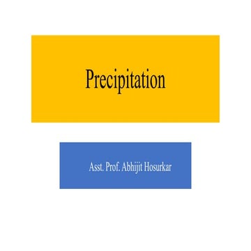 Precipitation, types and their different forms. | PPTX