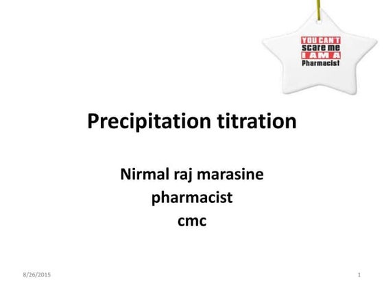 Precipitation titrations | PPT