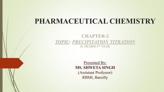 Precipitation Titration | PPTX | Chemistry | Science