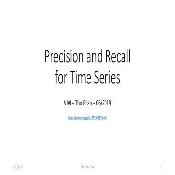 Precision and Recall for Time Series | PPT