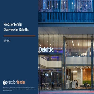 PrecisionLender Overview Deck - Deloitte | PDF