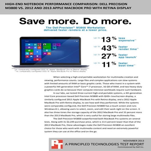High-end notebook performance comparison: Dell Precision M3800 vs. 2012 ...