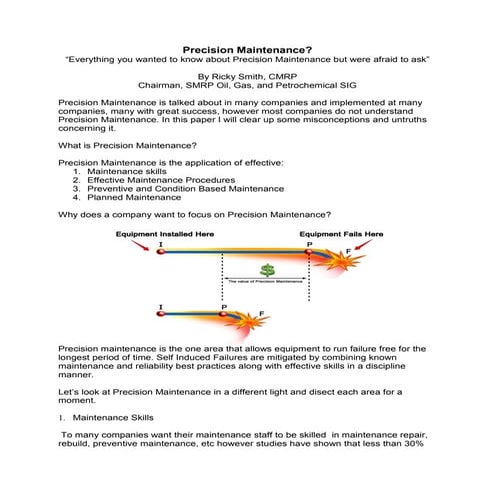 Precision Maintenance | PDF | Business | Business and Finance