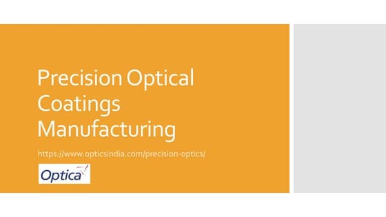 Precision optical coatings | PPT