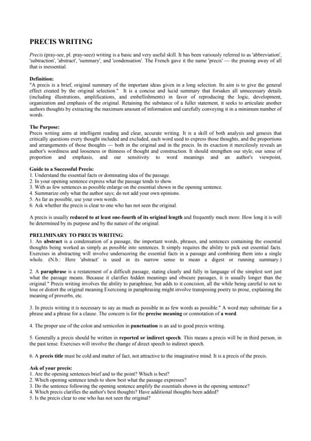 Summary writing | PPT