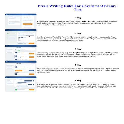 Precis Writing Rules For Government Exams - Tips, | PDF