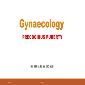 Precocious puberty | PPTX