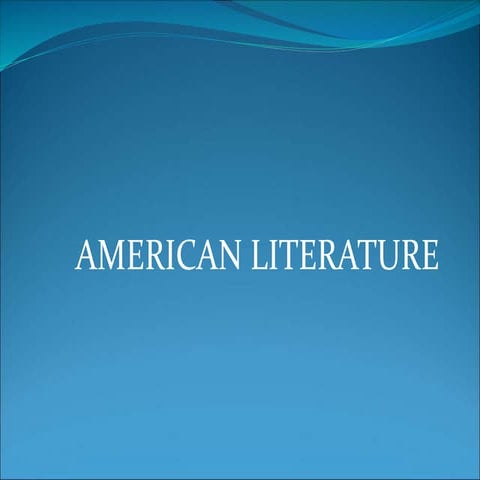 Introduction to Anglo-American Literature Grade 9 students | PPTX
