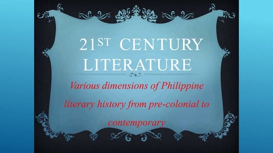 Pre-colonial Literature | PPTX