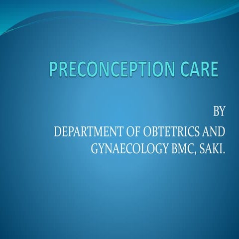 Preconception care | PPTX
