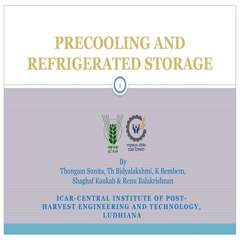 Precooling and Refrigerated storage.pptx