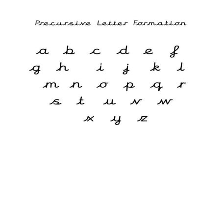Precursive letter formation | PDF