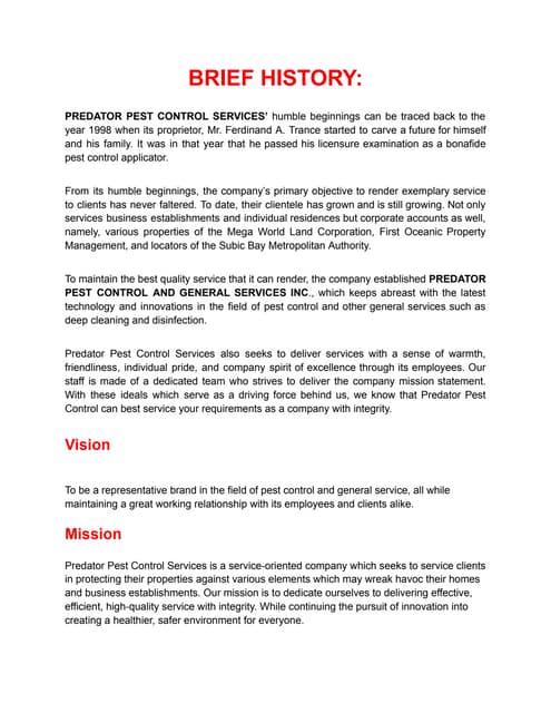 Predator pest control services