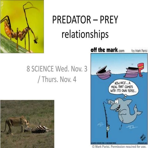 Predator – prey relationships | PPTX
