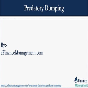 Predatory Dumping | PPTX