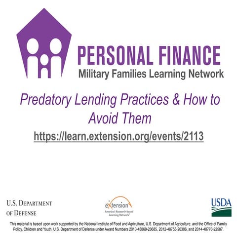 Predatory Lending Practices & How to Avoid Them | PDF