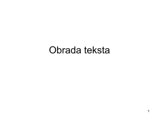 LaTeX - prvo predavanje | PPT