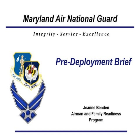 Family Programs Pre Deployment Brief | PPTX | Parenting | Family and Relationships