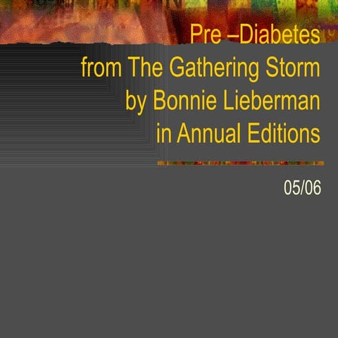 Pre –Diabetes | PPT