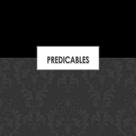 Predicables | PPTX