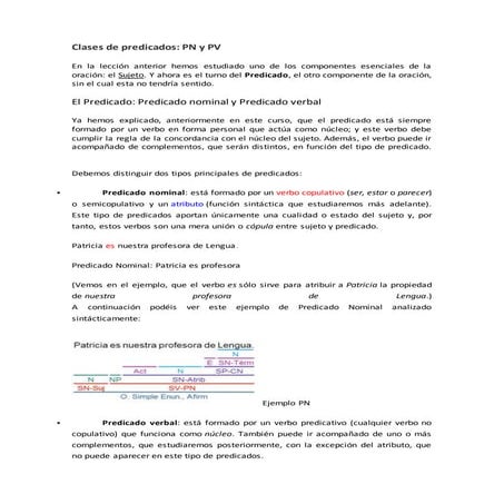 Predicado Nominal Sintagma Verbal