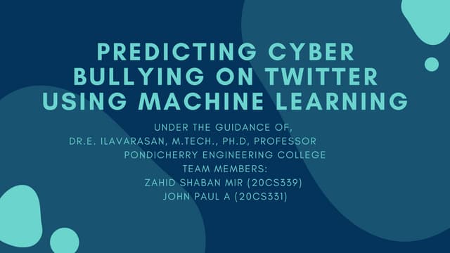 Initial PPT1.ppt for cyber bullying detection | PPTX