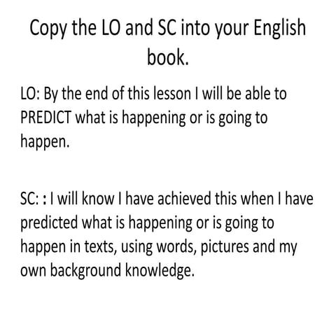 Prediction powerpoint #2 9 bt | PPT