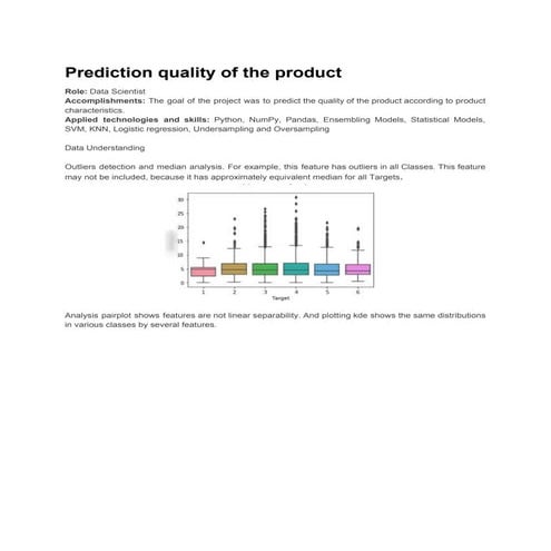 Prediction quality of the product | PDF