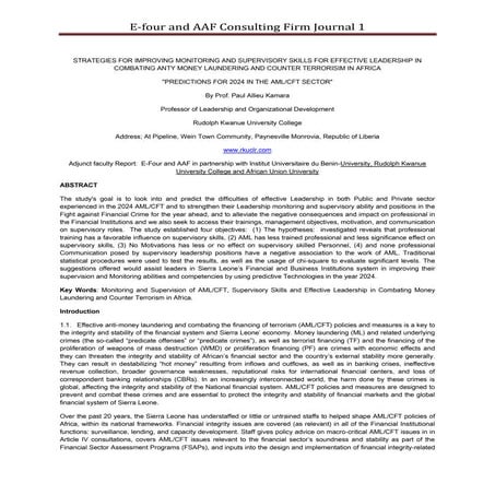 STRATEGIES FOR IMPROVING MONITORING AND SUPERVISORY SKILLS FOR ...