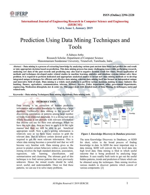 Prediction Using Data Miningpdf