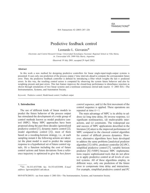 Constrained state feedback control | PPTX | Physics | Science