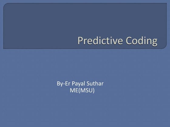 Bit Plane Coding Ppt